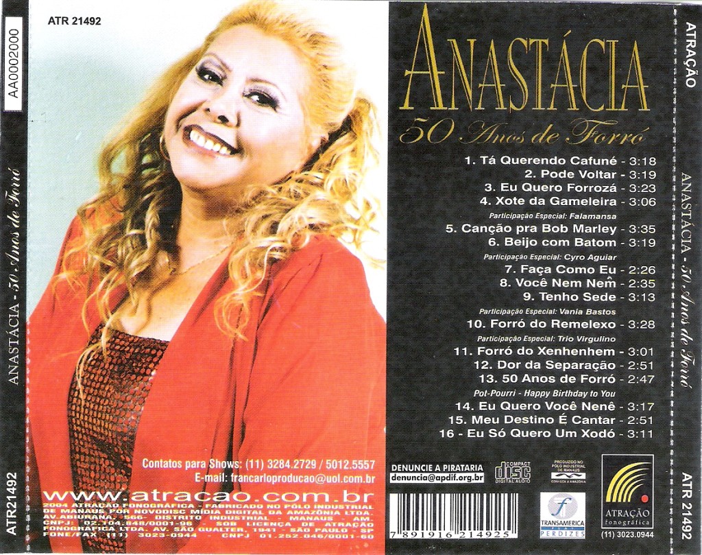 CD – Anastácia – 50 anos de forró – Forró em Vinil CD – Anastácia – 50 anos de forró – Forró em Vinil