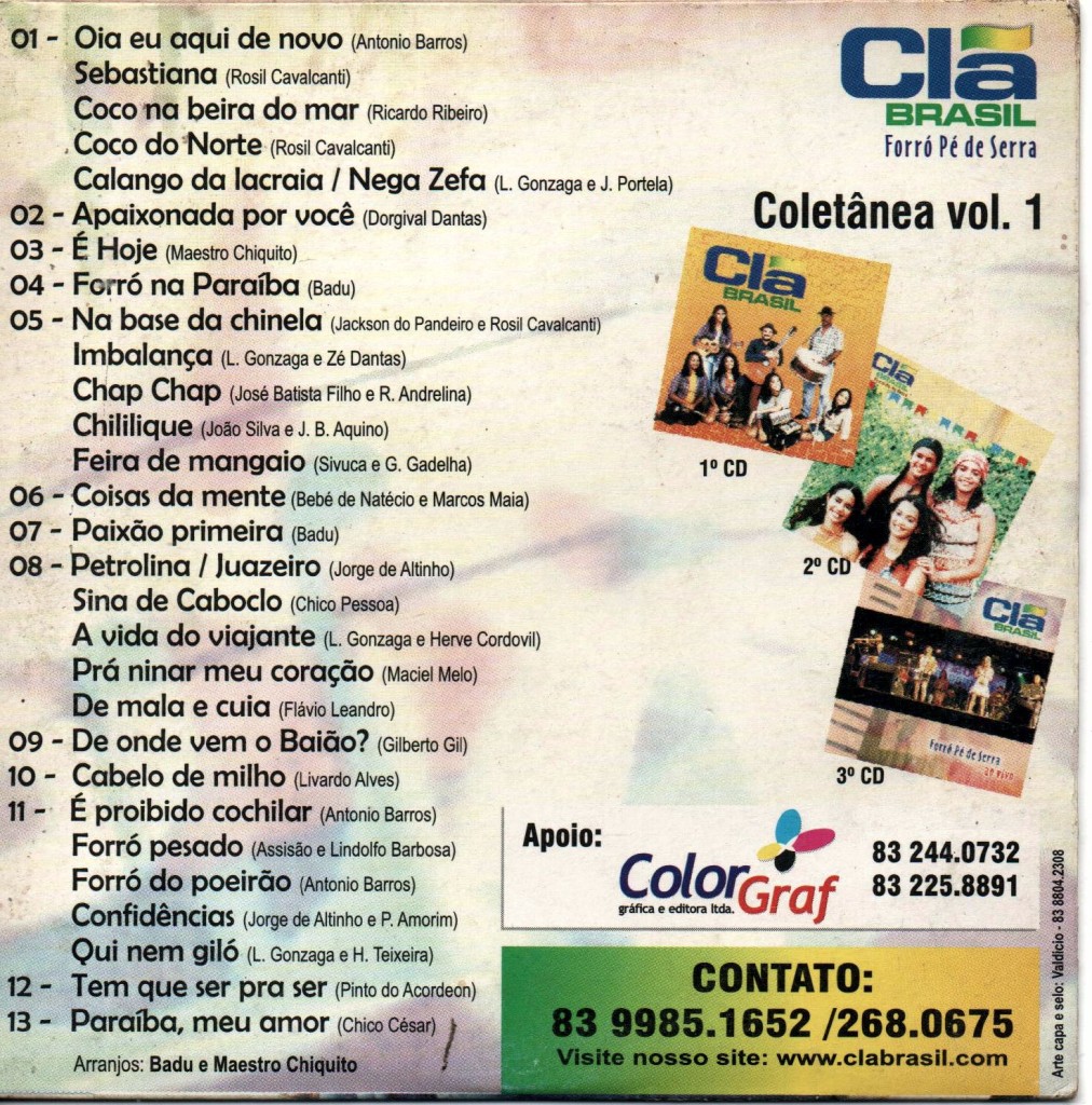 CD – Clã Brasil – Coletânea Vol.1 – Forró em Vinil