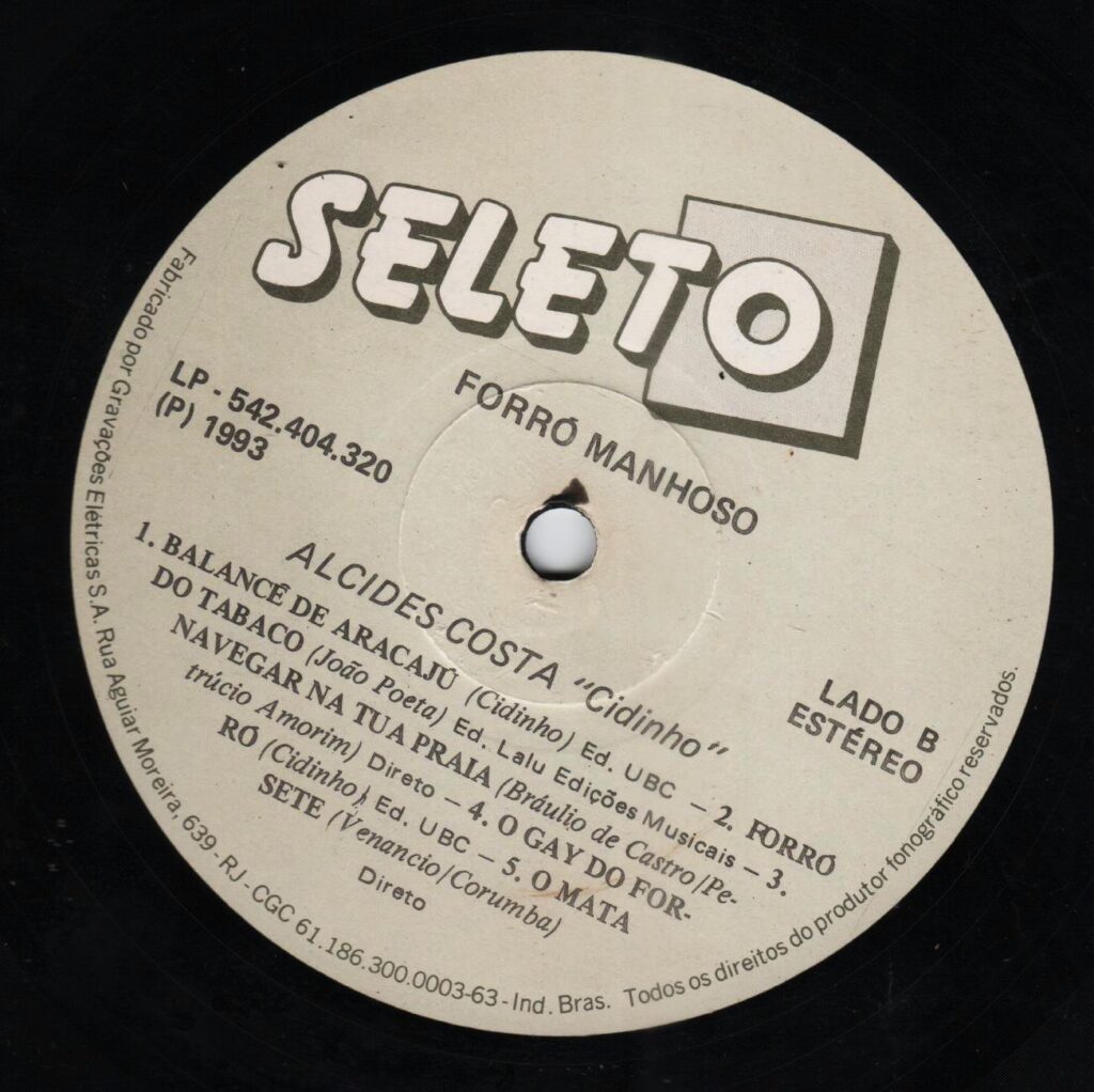 Alcides Costa – Forró Manhoso – Forró em Vinil
